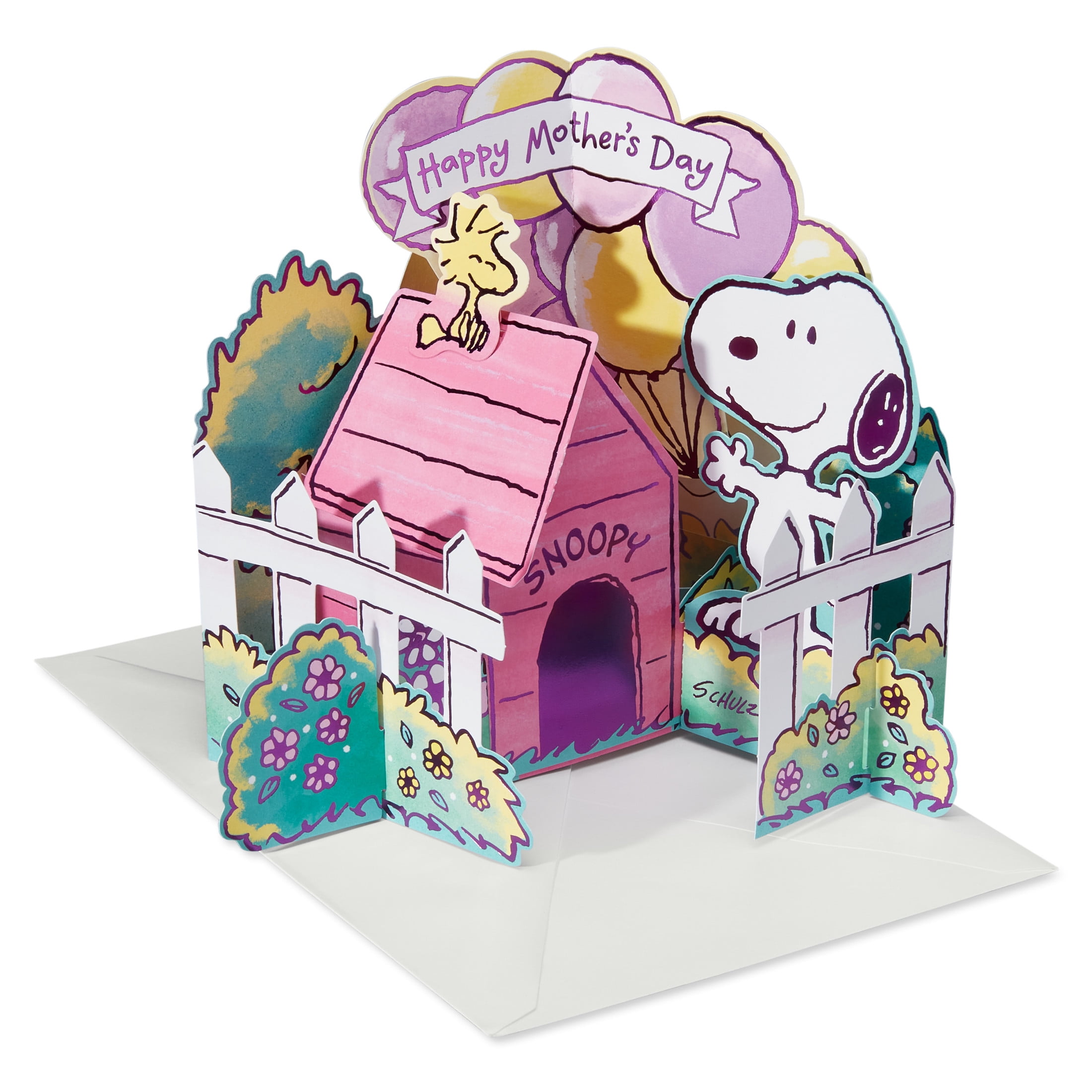 American Greetings Magic Moments Displayable Mother's Day Pop Up Card (Snoopy and Woodstock ...