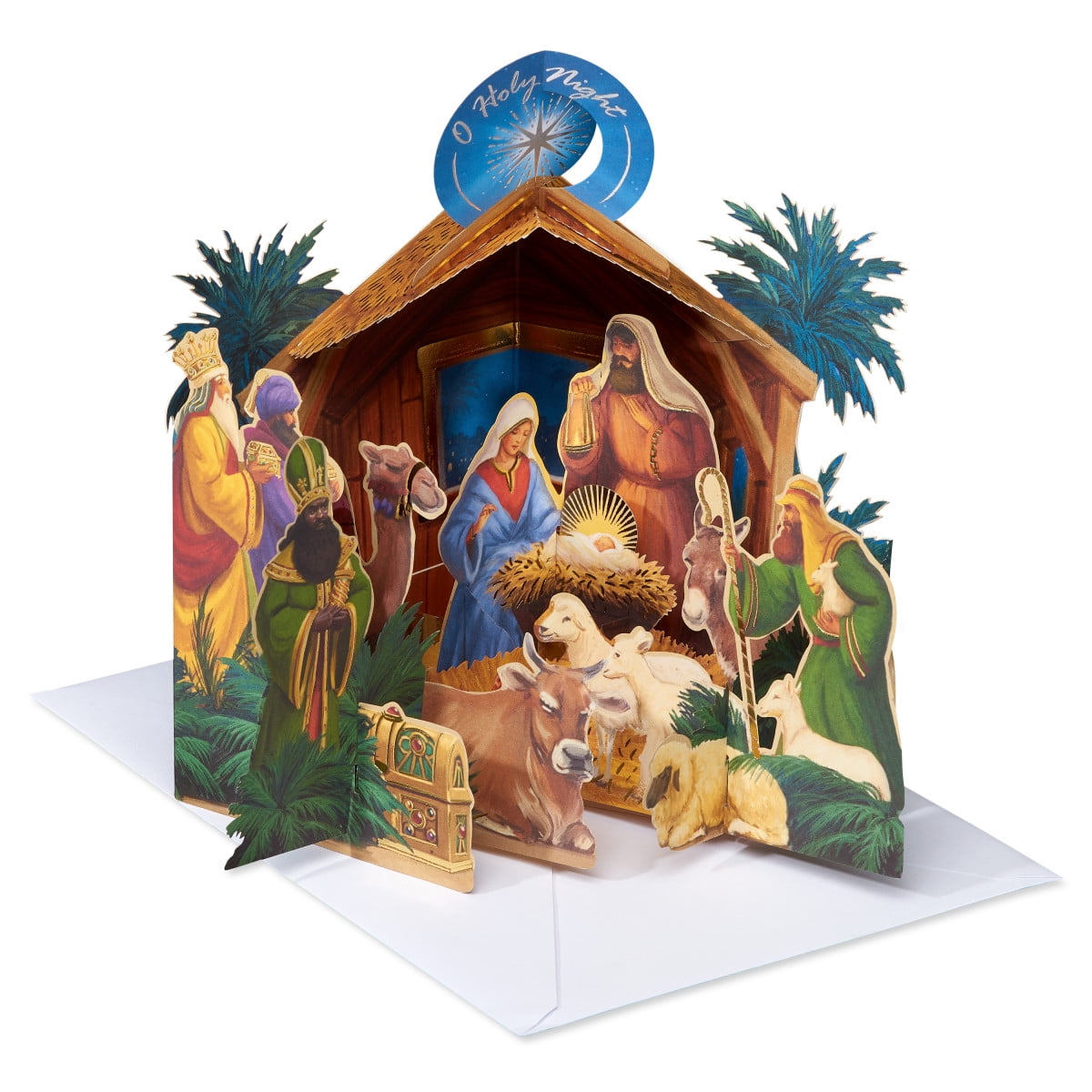 American Greetings Holiday Pop-up Card, Nativity Scene, Magic Moments ...