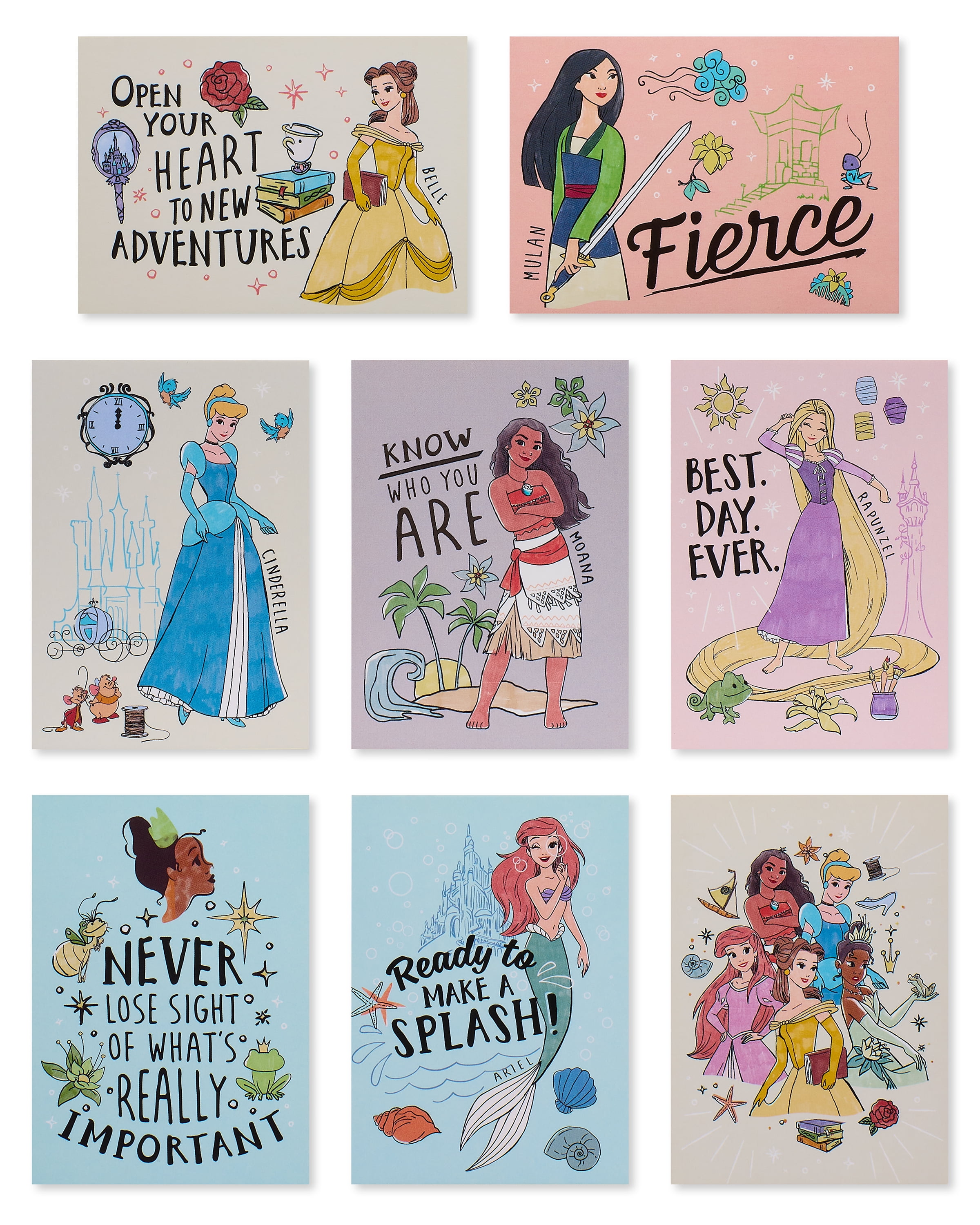 American Greetings Mini Lunch Box Notes, Disney Princess (40-Count ...