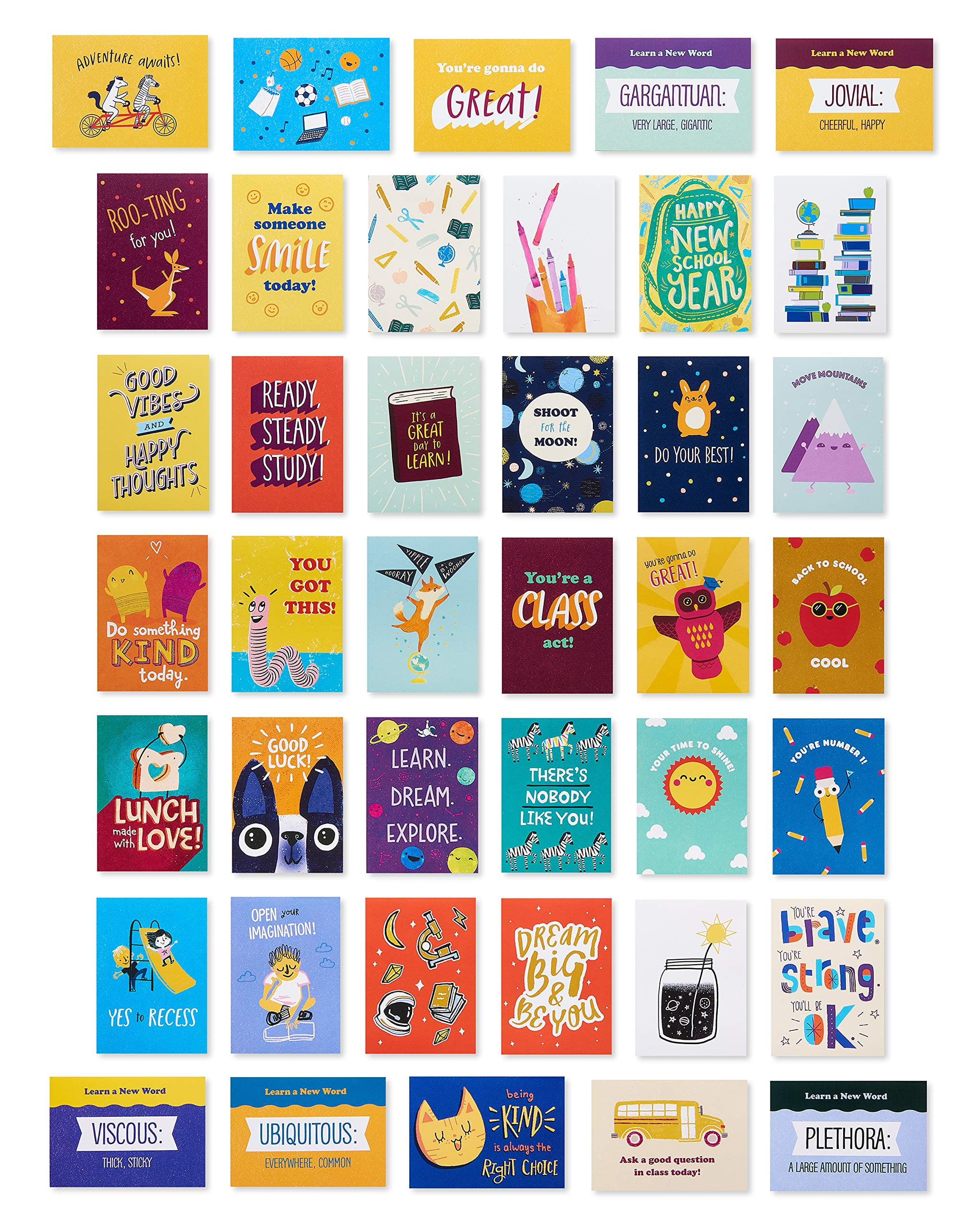 American Greetings Mini Note Cards for Kids, Thinking of You (40-Count ...