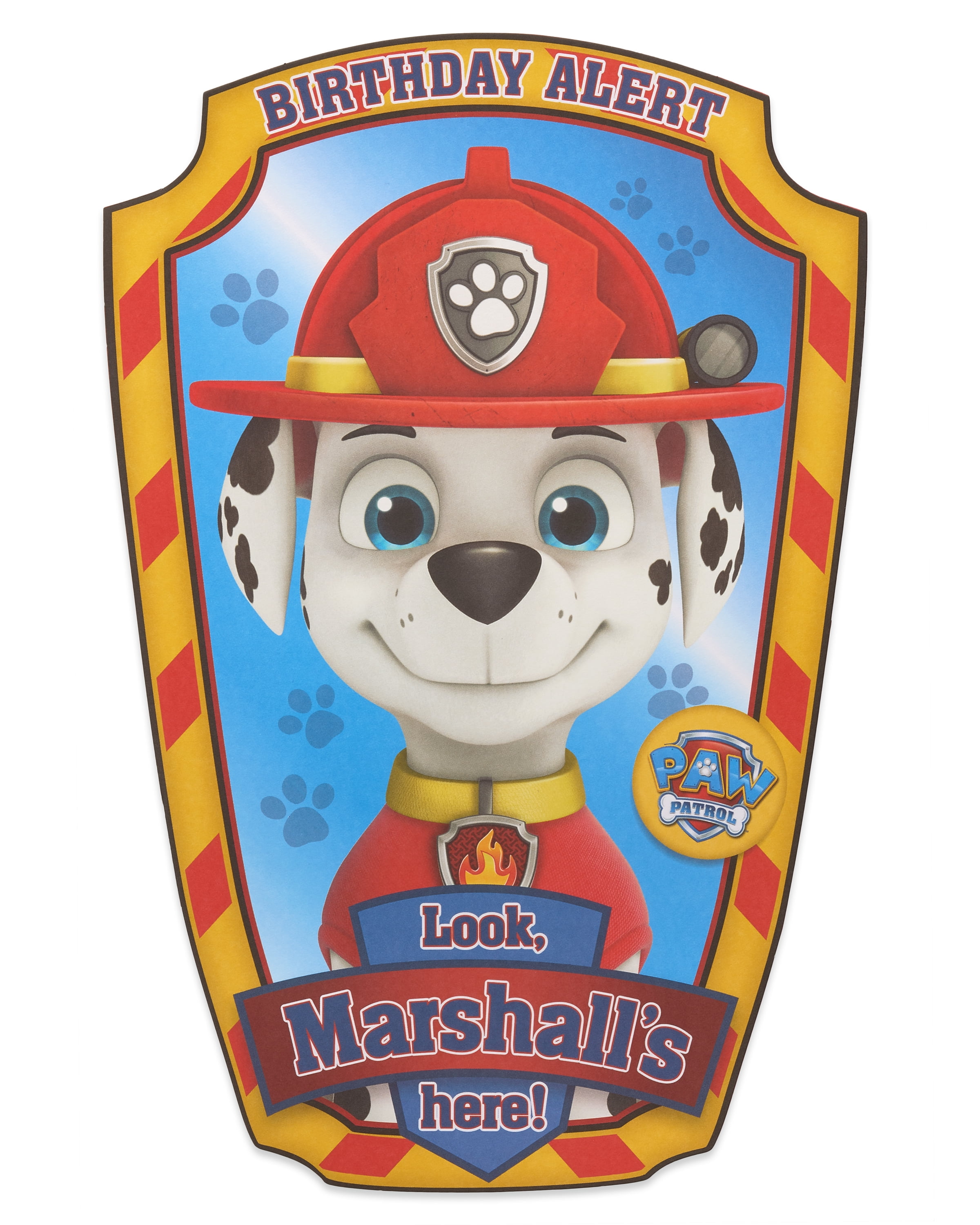 American Greetings Paw Patrol Marshall Birthday Card - Walmart.com