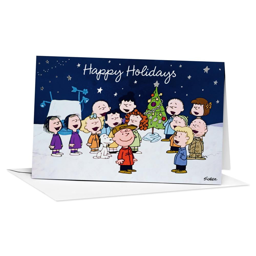 American Greetings Peanuts Christmas Cards, Charlie Brown and Friends ...
