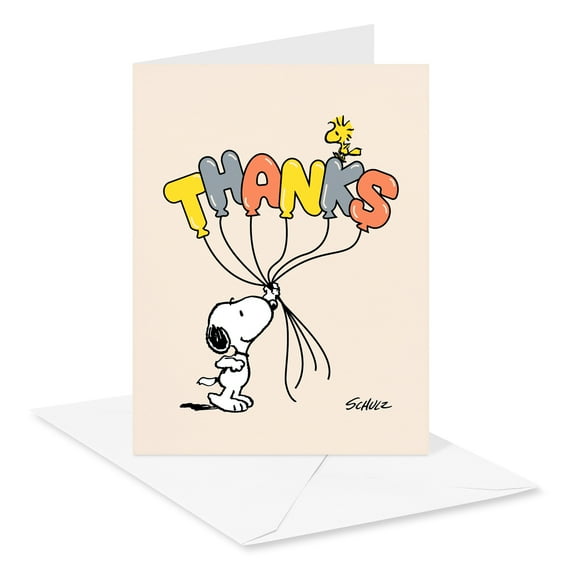 American Greetings Peanuts Thank You Card Stationery Notes, Snoopy and ...
