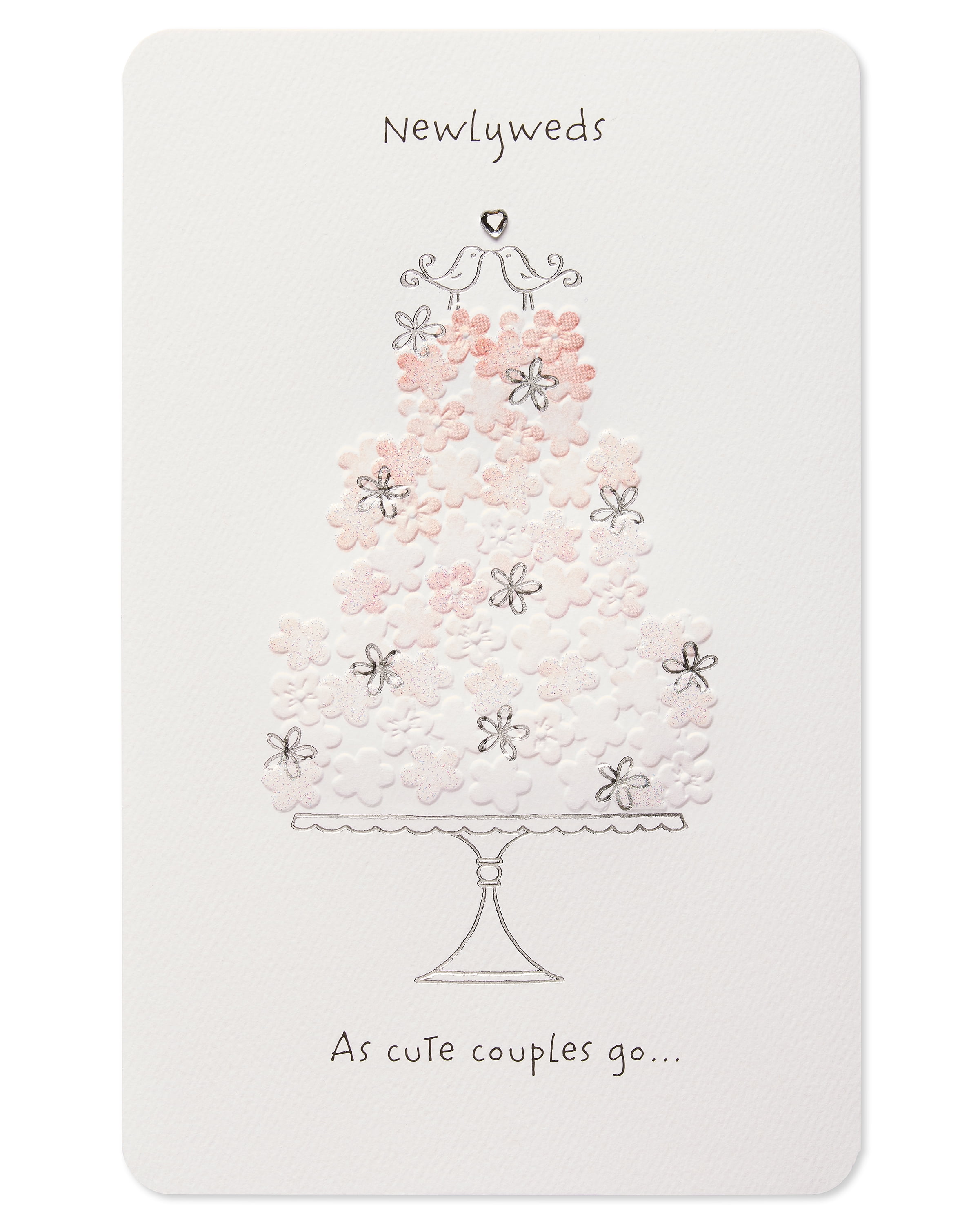American Greetings Pink Cake Wedding Card with Rhinestone - Walmart.com