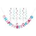 American Greetings Rainbow Unicorn Birthday Party Supplies, Banner Kit ...