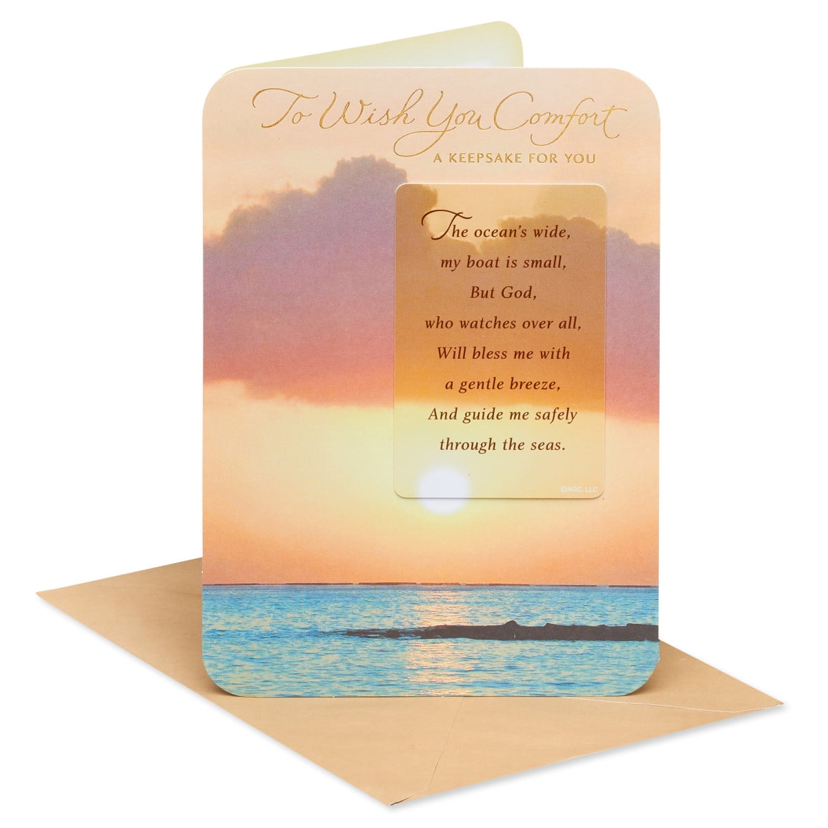 American Greetings Religious Sympathy Card with Pocket Keepsake Card ...