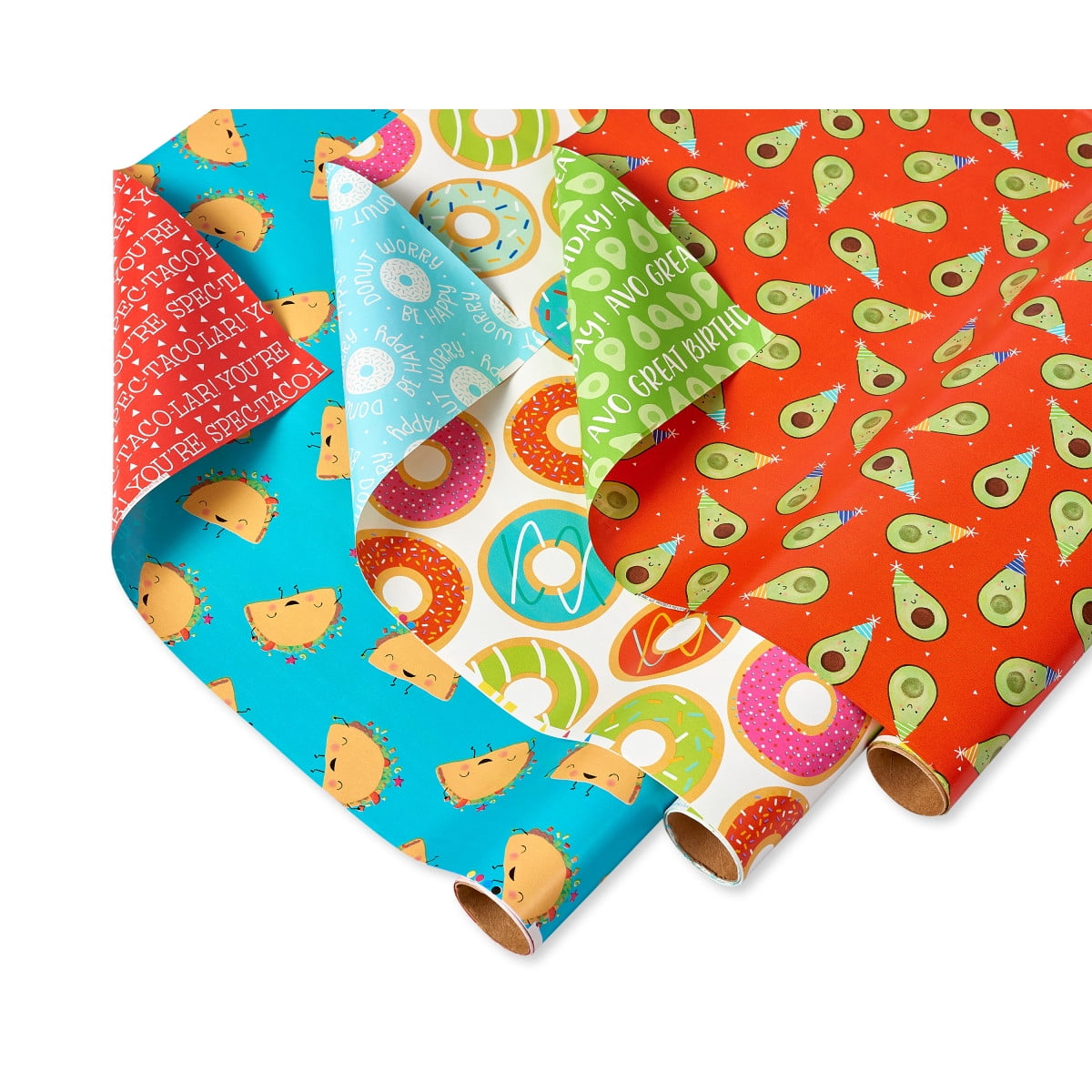 American Greetings, Reversible Wrapping Paper, 3 Rolls, All Occasion ...