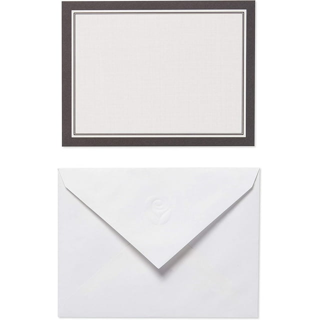 American Greetings Single Panel Blank Cards with Envelopes, White with ...