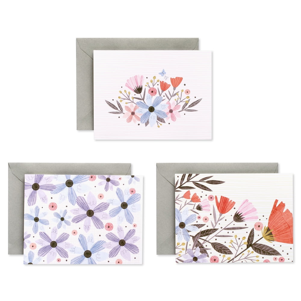 American Greetings Single Panel Blank Stationery with Envelopes, Spring ...