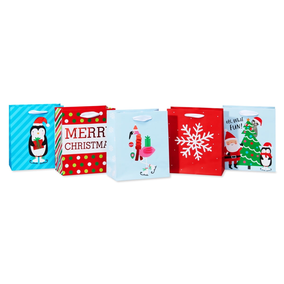 American Greetings Small Christmas Gift Bags for Kids, Animals and ...