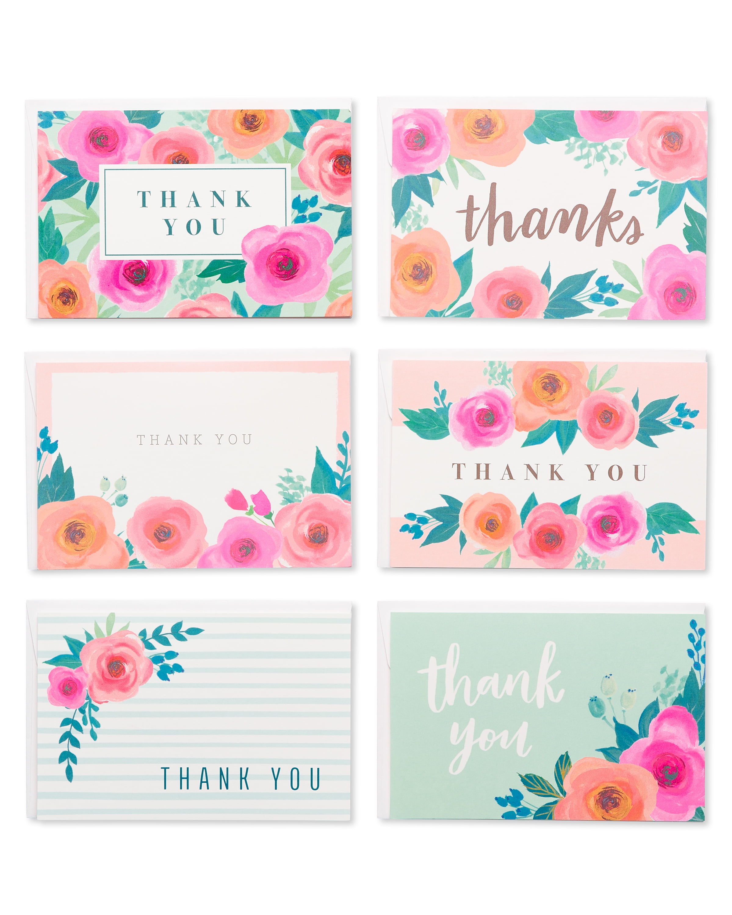 American Greetings Thank You Cards with Envelopes, Floral (48-Count ...