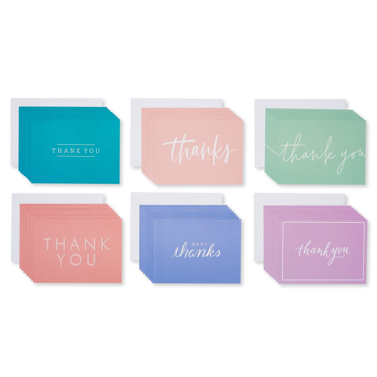 American Greetings Thank You Card Set with Envelopes, Blank Cards ...