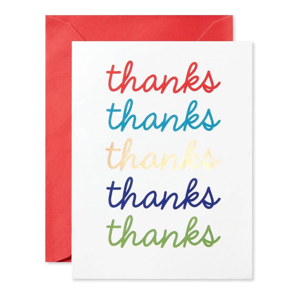 American Greetings Thank You Stationery, Multi-color Script (10-count ...