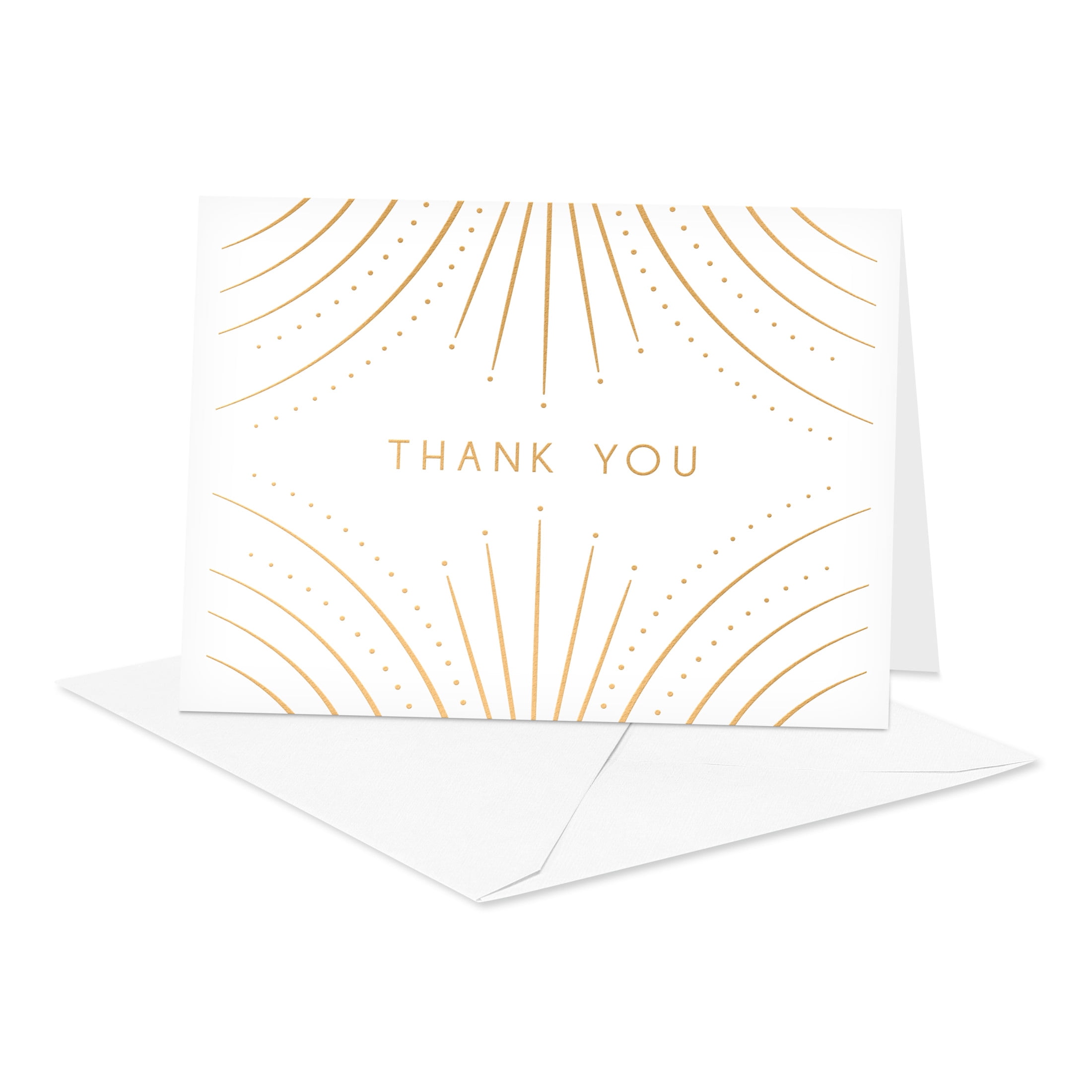 American Greetings Thank You Card Stationery Notes, Gold Deco (20-Count ...