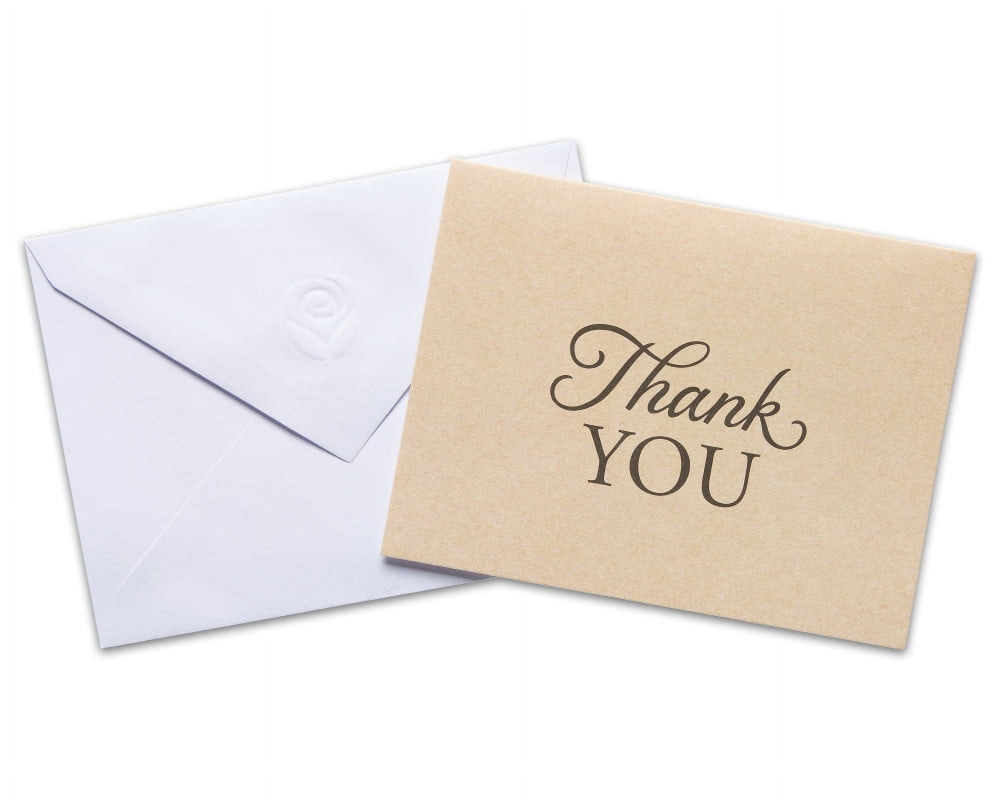 American Greetings Thank You Cards with Envelopes, Brown Kraft-Style ...