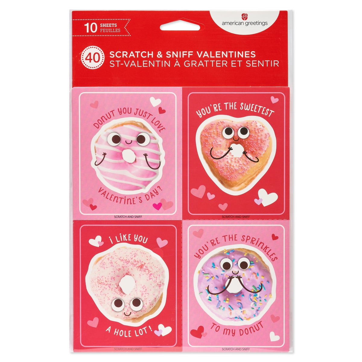 American Greetings Kids Valentine's Day Cards, Donuts, Class Bulk Value ...