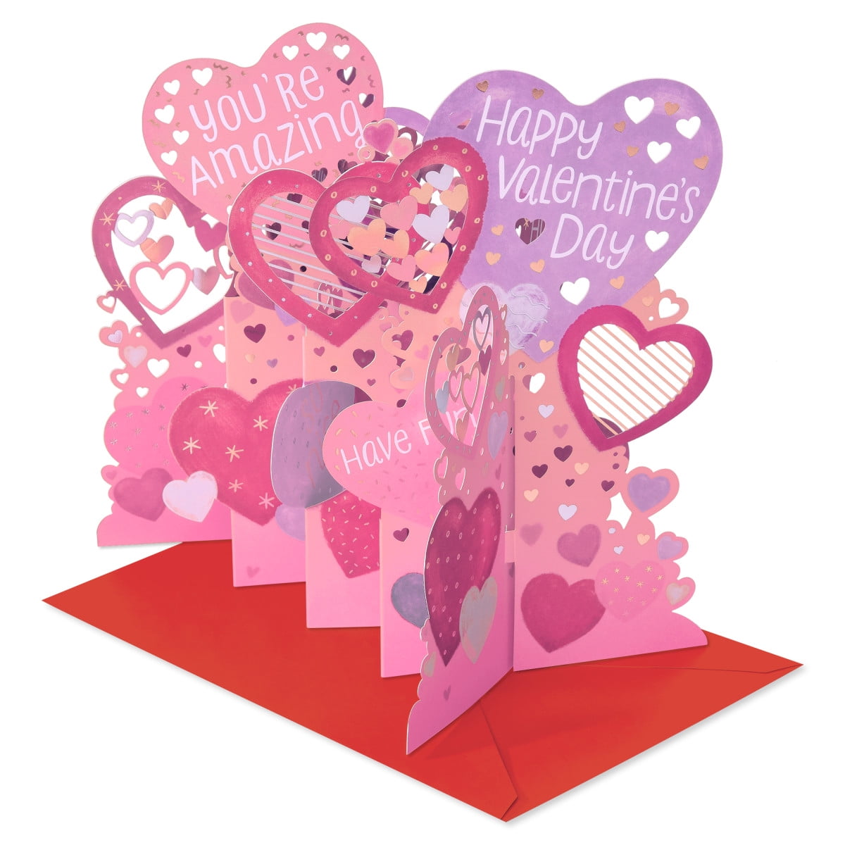 American Greetings Valentine's Day Pop Up Card (Hearts Accordion ...