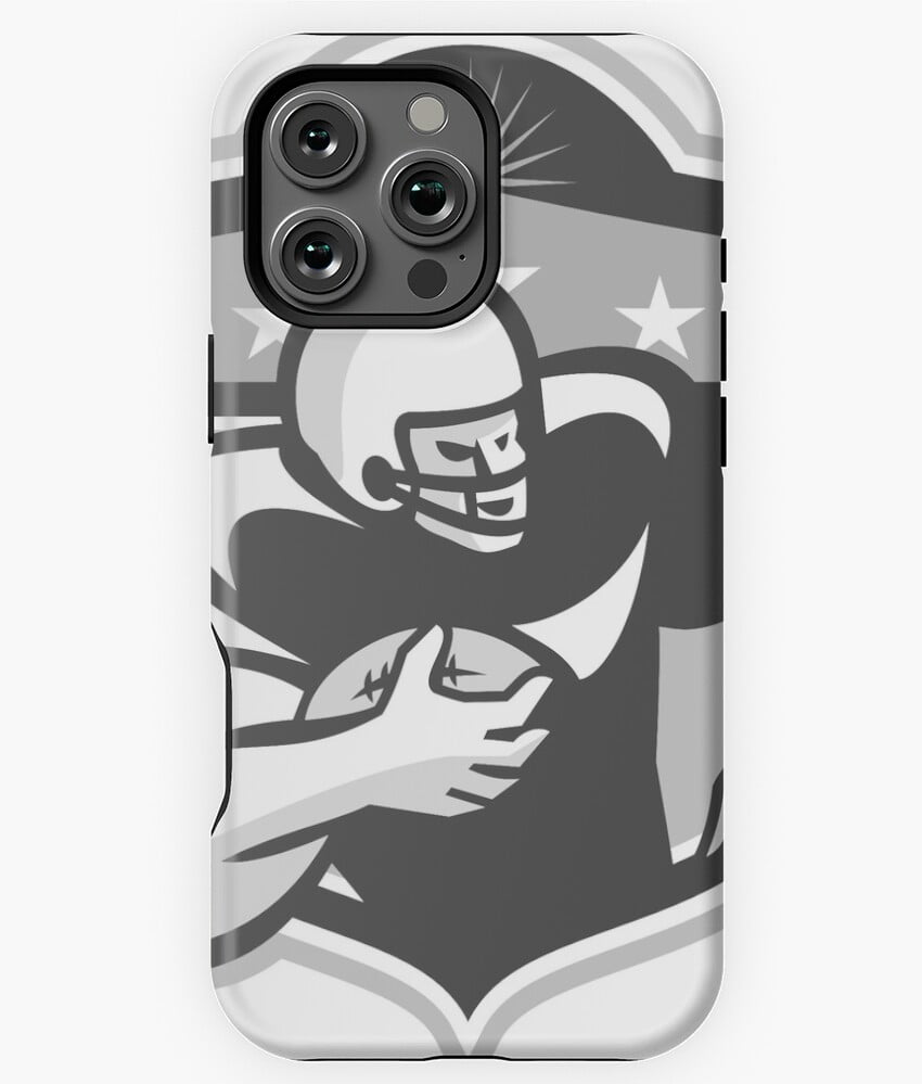 American Gridiron Wide Receiver Running Phone Case for iPhone 16 15 14 ...