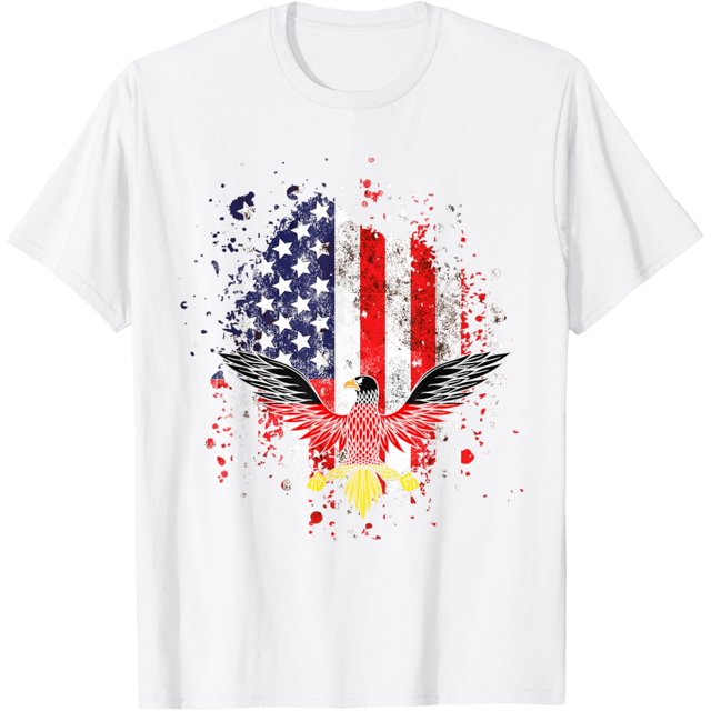 American Grown German Roots Family Heritage German Day Eagle T-Shirt ...