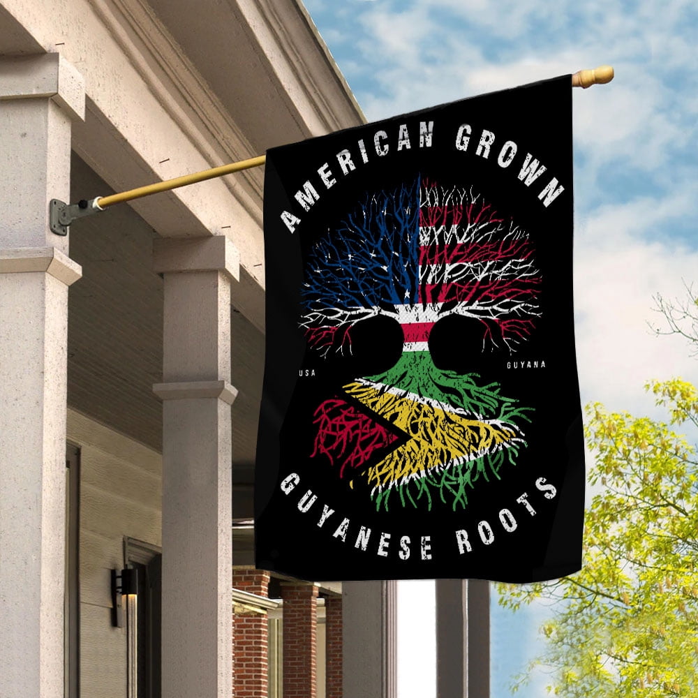 American Grown Guyanese Roots Guyana Flag Souvenir friendship Proud ...