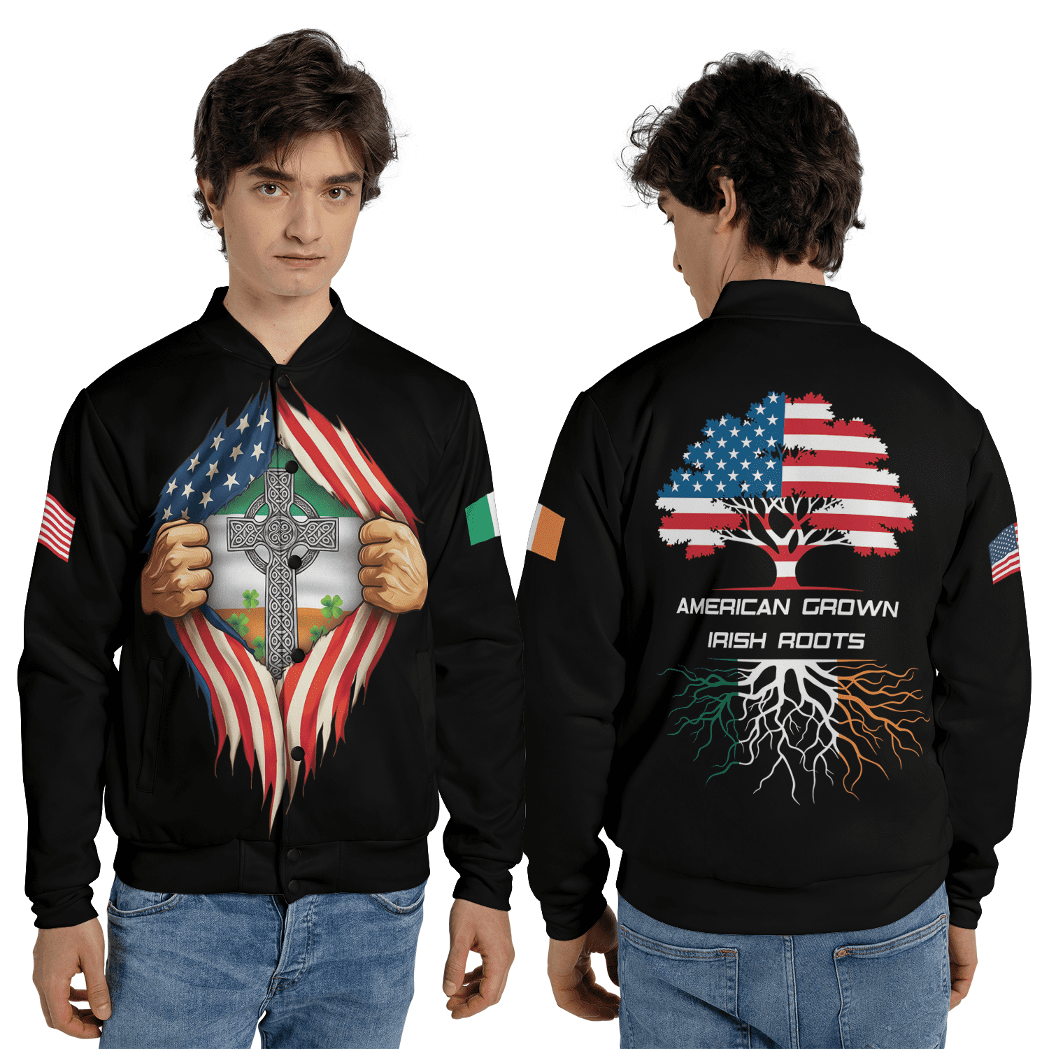 American Grown Irish Roots Jacket, Irish Pride St. Patrick’s Day ...