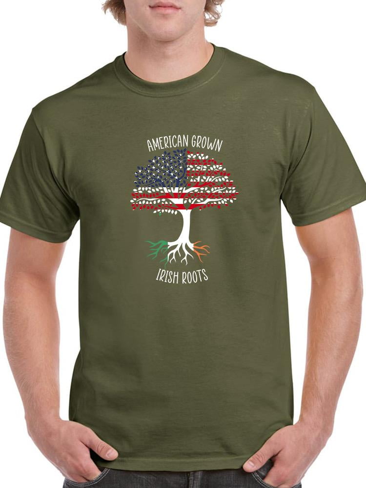 American Grown Irish Roots T-Shirt Men -Smartprints Designs, Male ...