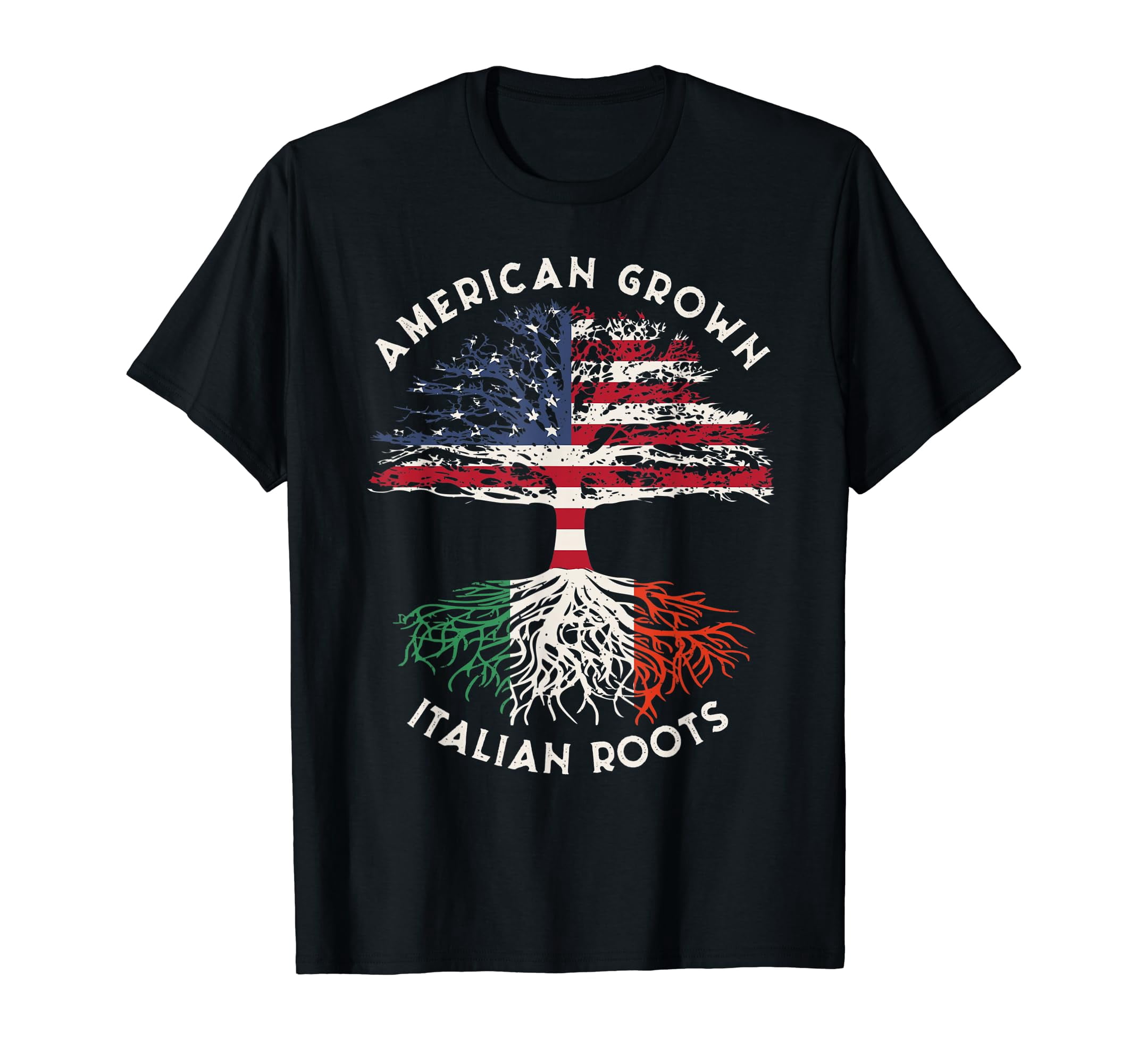 American Grown Italian Roots Family Tree T-Shirt Celebrating Heritage ...
