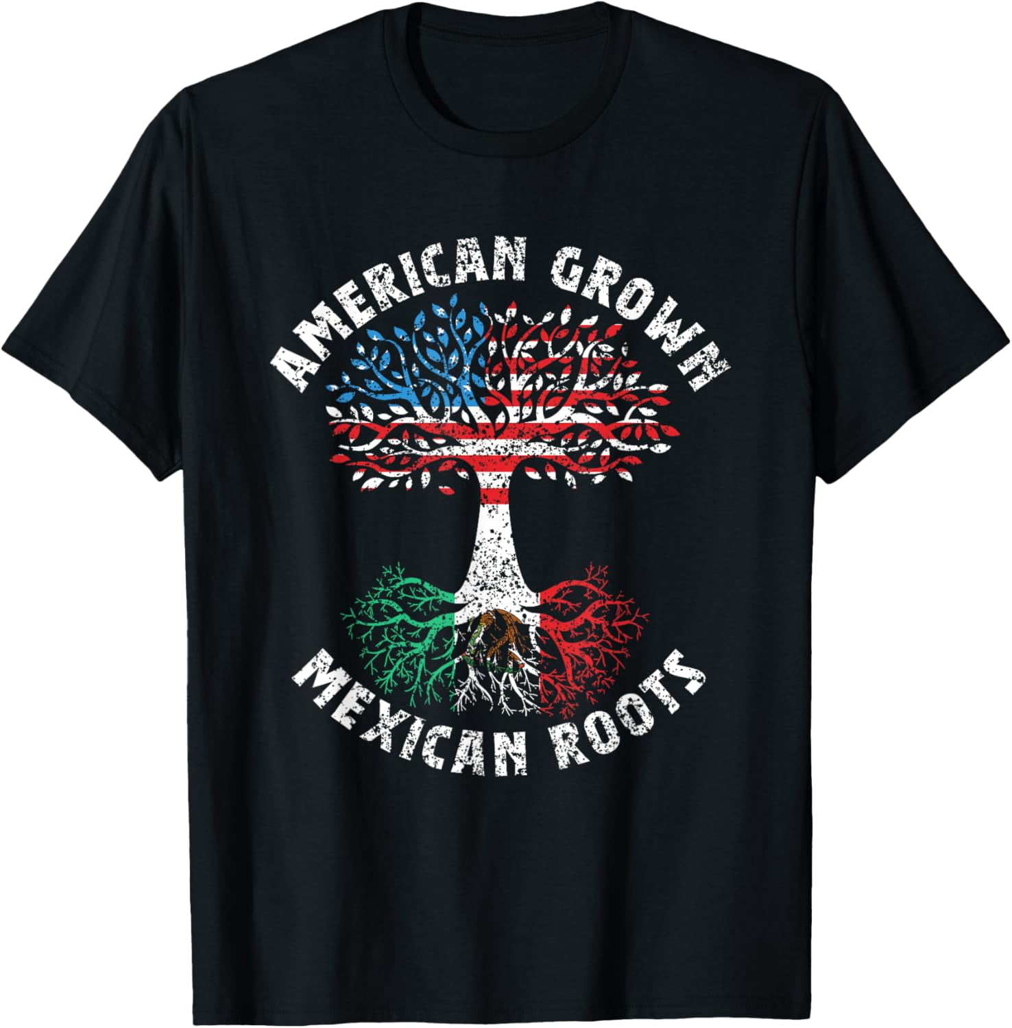 American Grown Mexican Roots Mexico Country Lover Proud Us T-Shirt ...