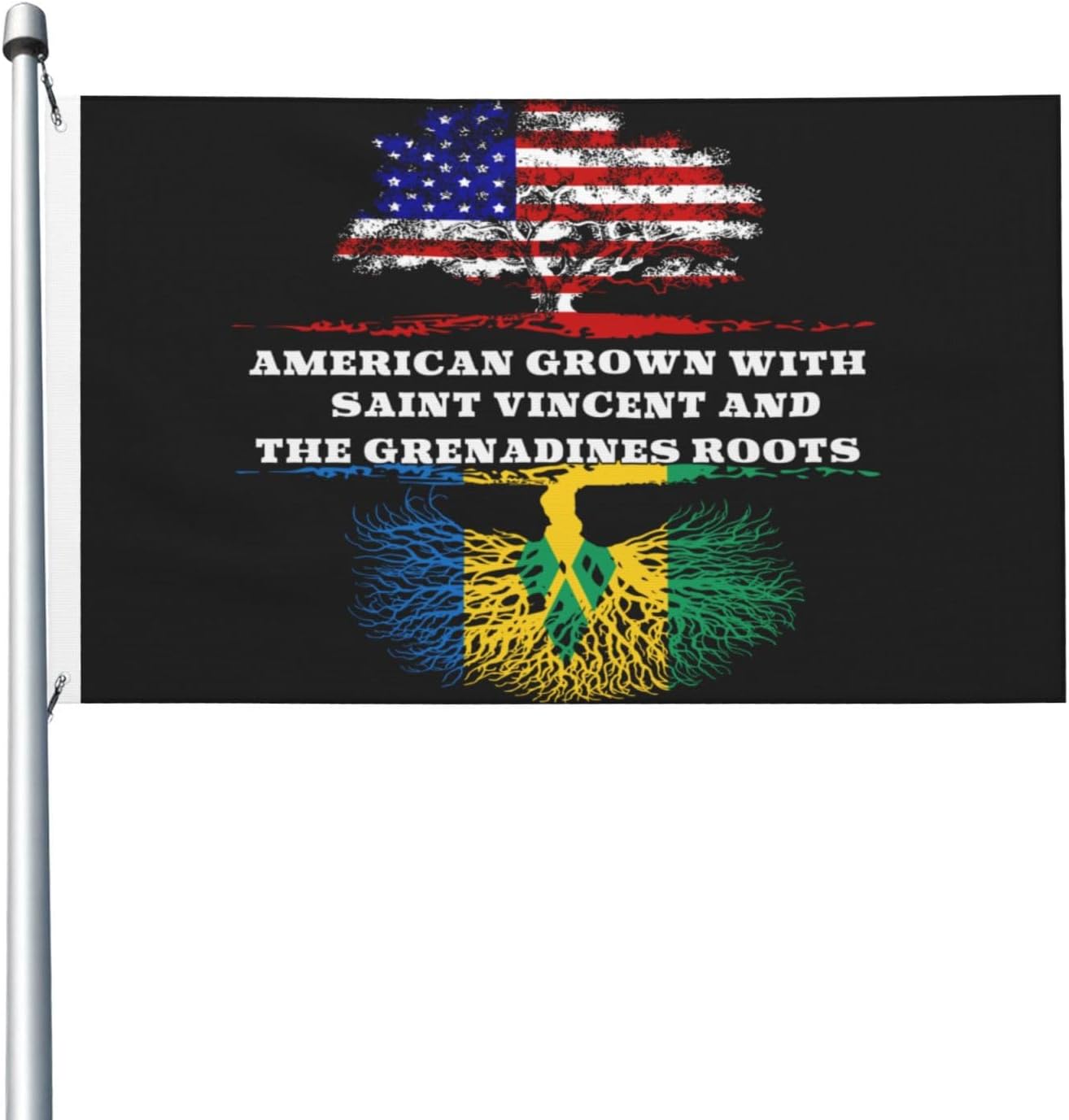 American Grown Saint Lucia Roots Flag 3x5 Ft Duplex Prints Outdoor ...