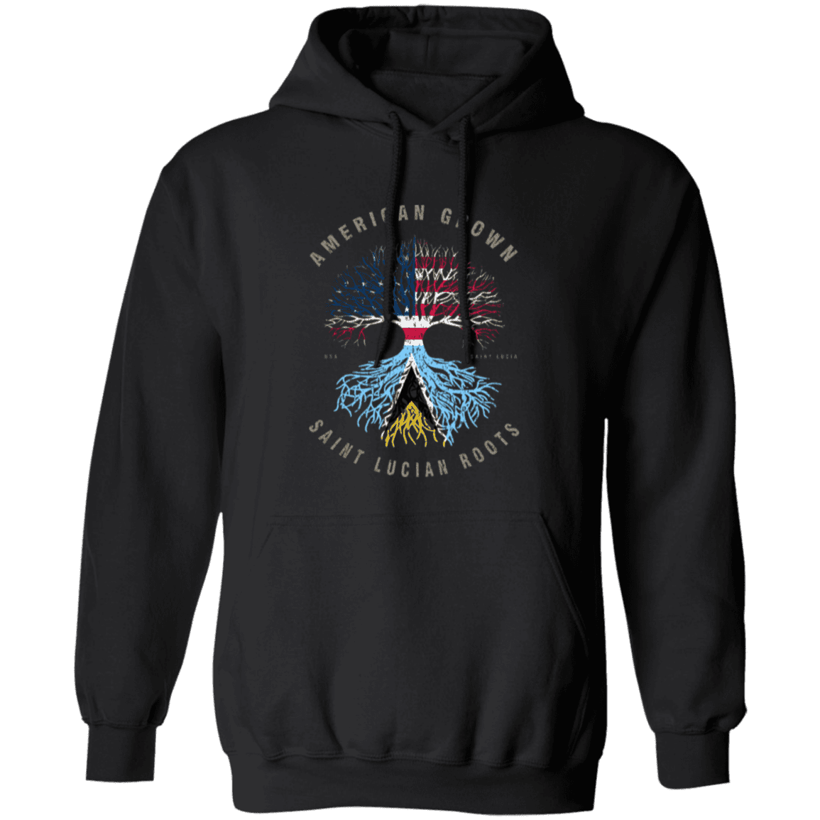 American Grown Saint Lucian Roots Saint Lucia Flag Souvenir Friendship ...