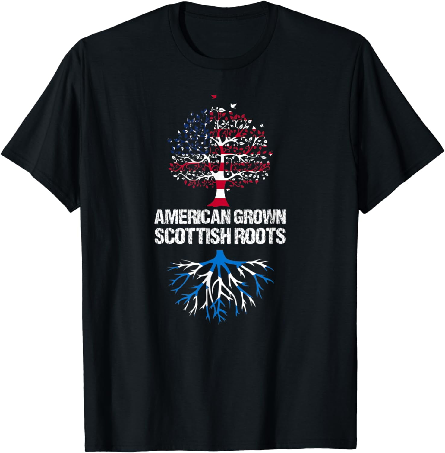 American Grown Scottish Roots USA Scotland T-Shirt - Walmart.com