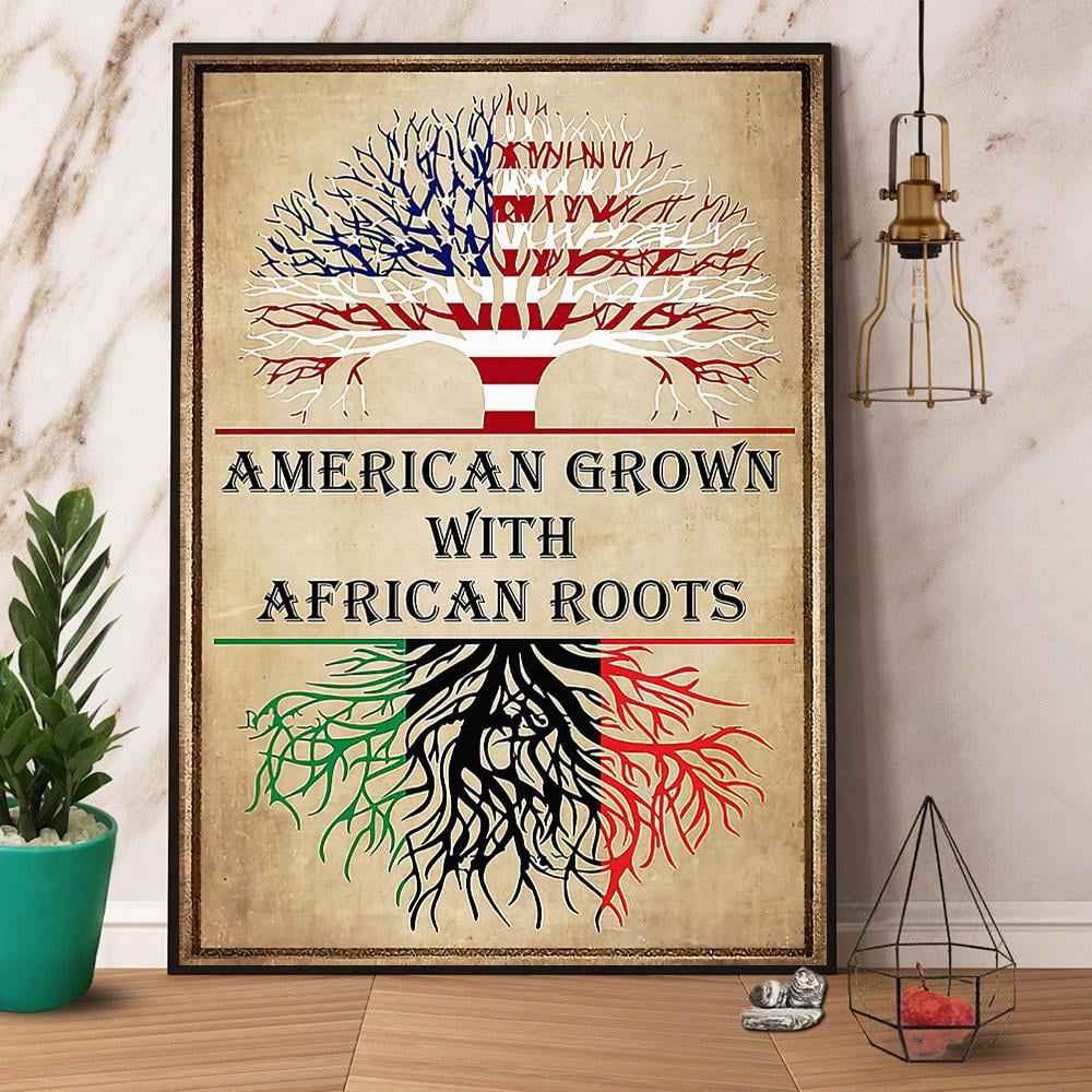American Grown With African Roots Paper Poster No Frame Matte Wall Art ...