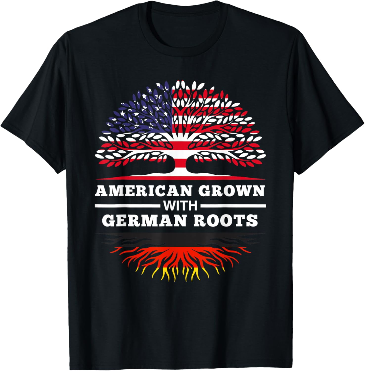 American Grown With German Roots Family Heritage Germany T-Shirt ...