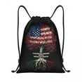 American Grown With Mexican Roots Drawstring Backpack Sports Gym ...