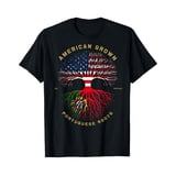 American Grown With Portuguese Roots Tree USA Flag Gifts T-Shirt ...