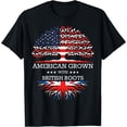 American Grown with British Roots USA Flag T-Shirt - Walmart.com