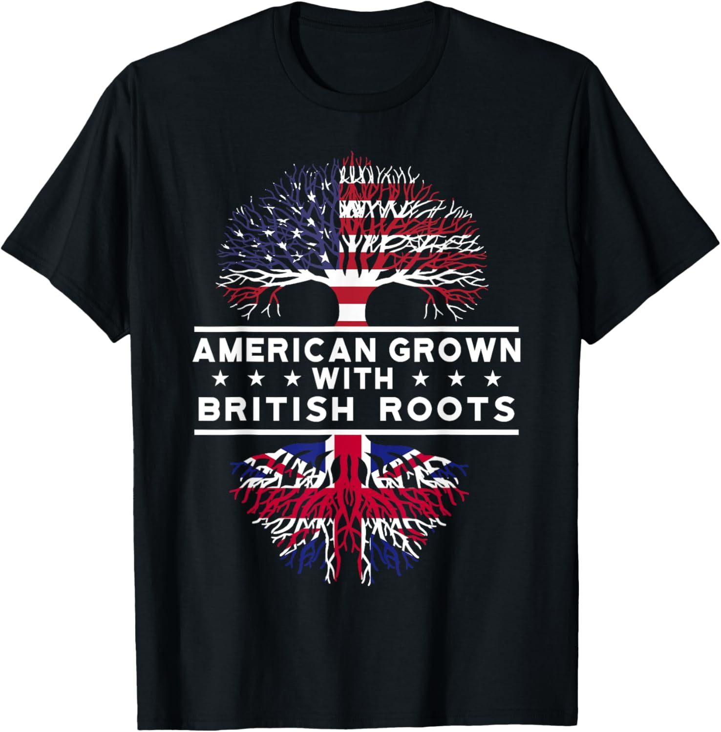 t-shirt American Grown with British Roots - United Kingdom T-Shirt mens ...