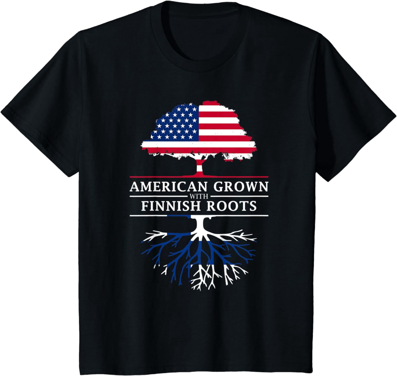 American Grown with Finnish Roots - Finland T-Shirt - Walmart.com