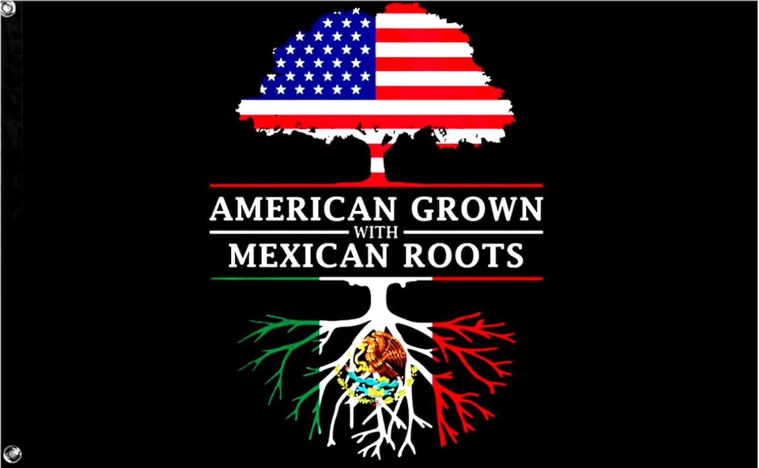 American Grown with Mexican Roots Flag 4X6 ft,Flags ,Sturdy Double ...