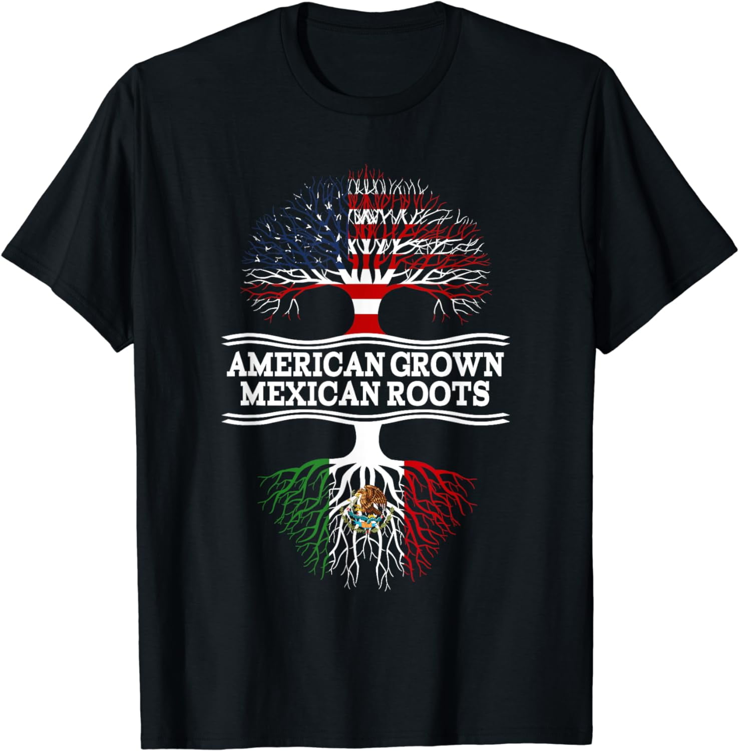 American Grown with Mexican Roots Gift Tshirt - Walmart.com