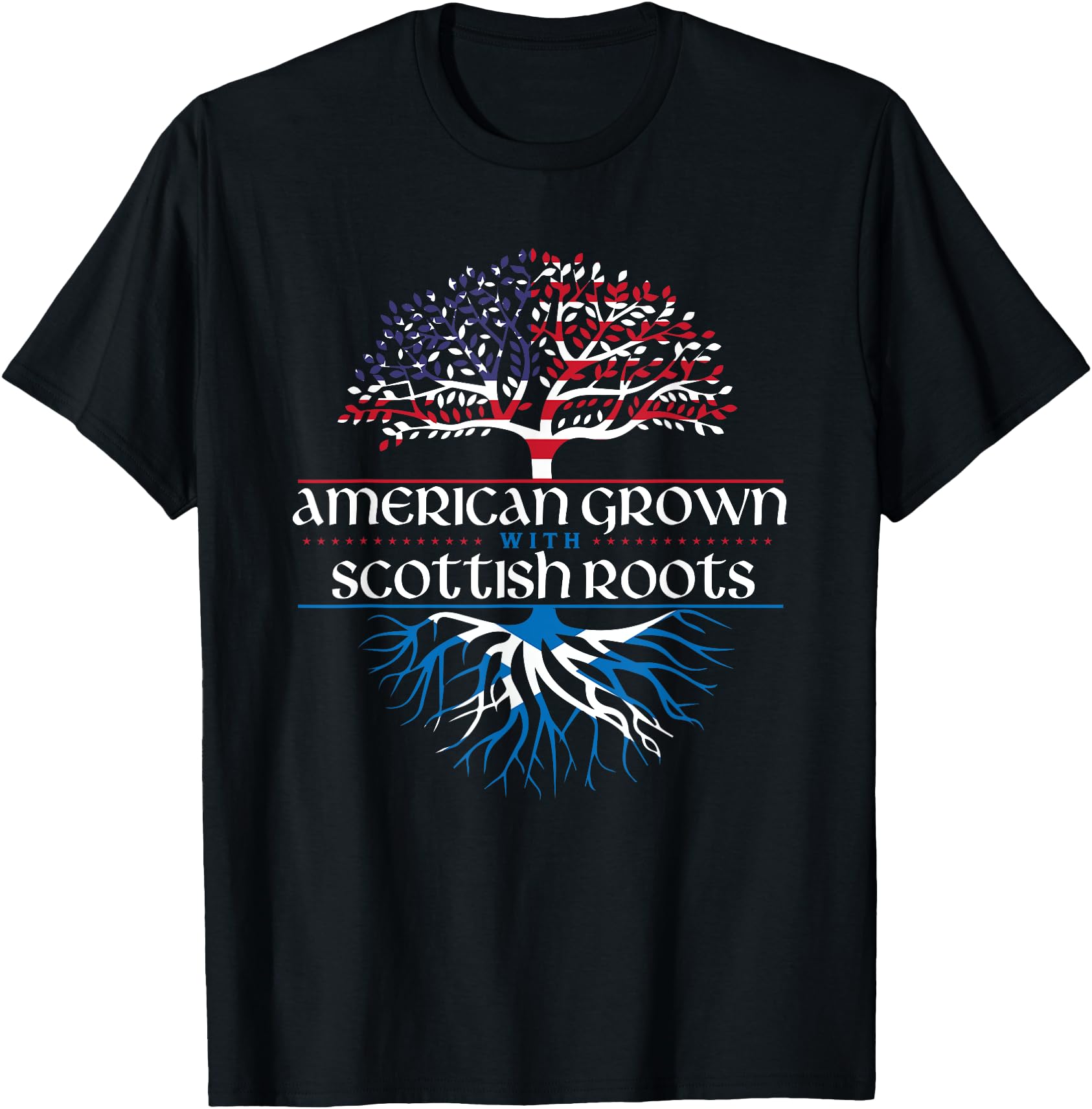 American Grown with Scottish Roots Scotland Heritage T-Shirt for Men ...