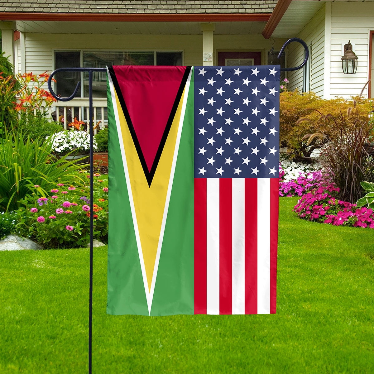 American Guyana Flag Guyanese Friendship U.S.A Memorial Day Patriotic ...