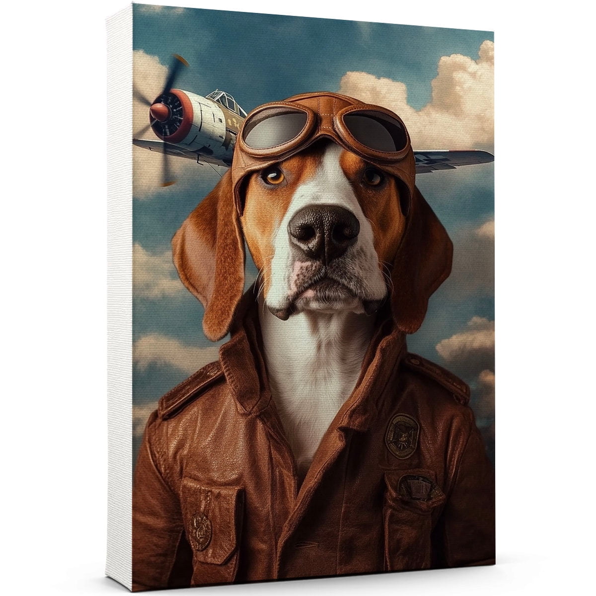 American Hairless Terrier Dog Pilot Wall Art, Pet Art, Funny Dog Poster ...