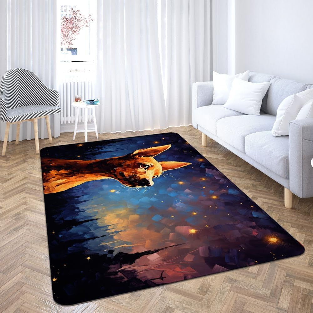 American Hairless Terrier Dog Rugs for Bedroom Rectangle Area Rug ...