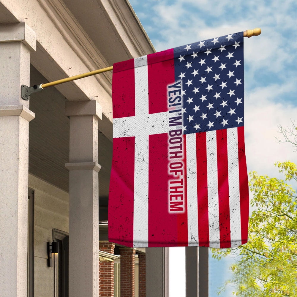 American Half Denmark Flag Danish Friendship U.S.A My Home My Blood ...