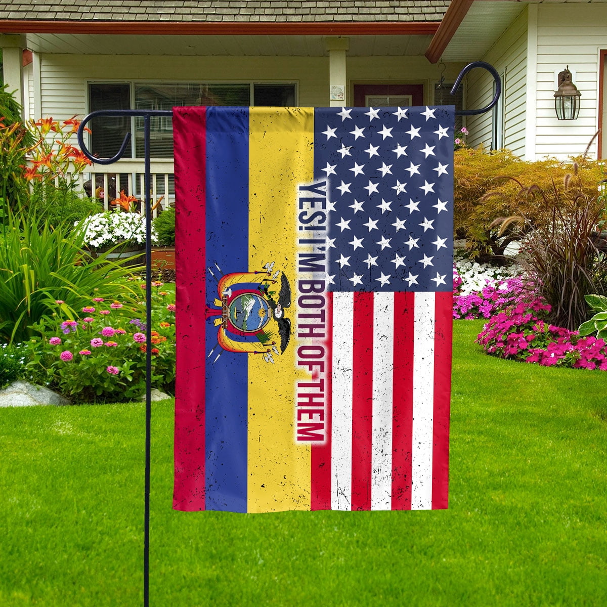 American Half Ecuador Flag Ecuadorian Friendship U.S.A My Home My Blood ...