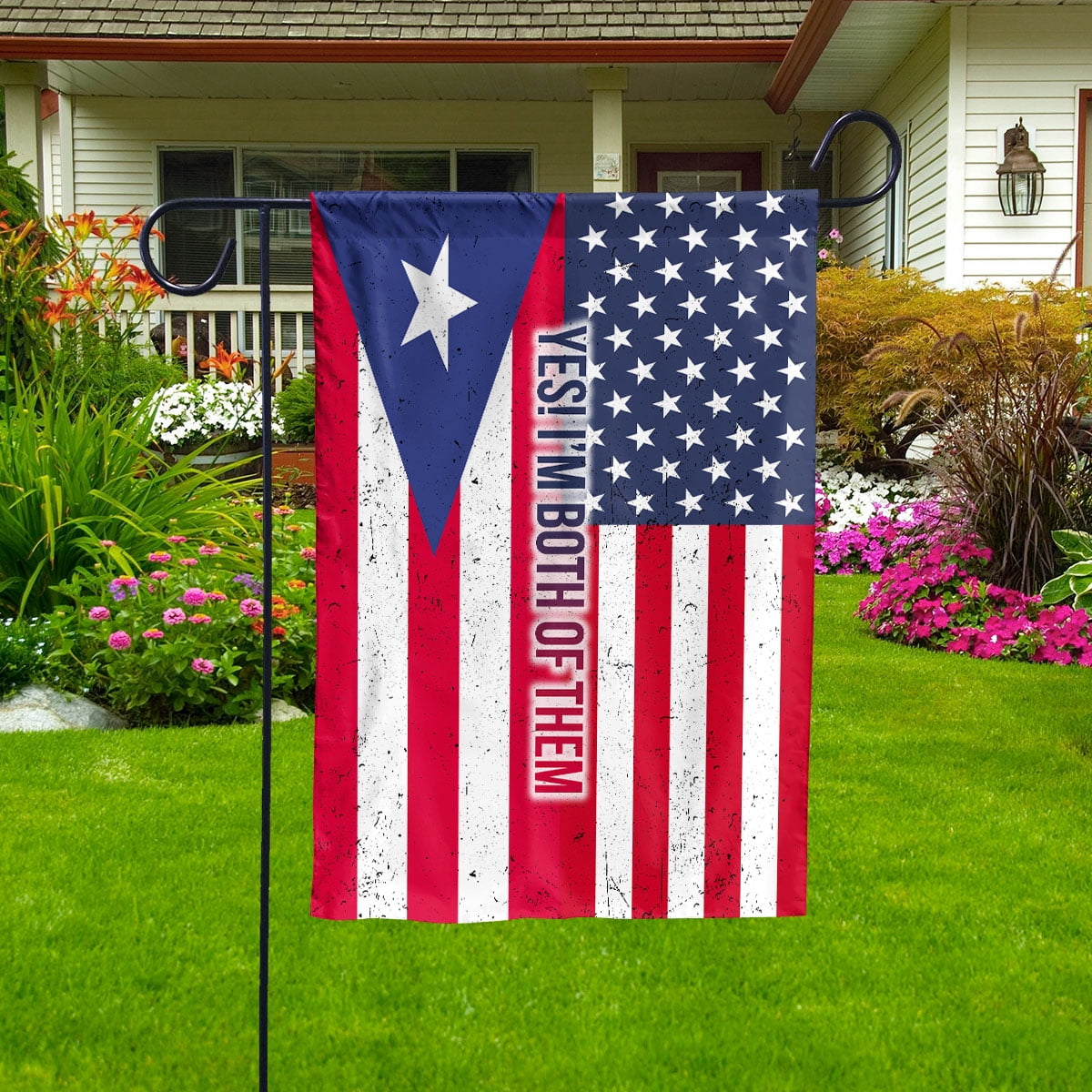 American Half Puerto Rico Flag Puerto Rican Friendship U.S.A My Home My ...