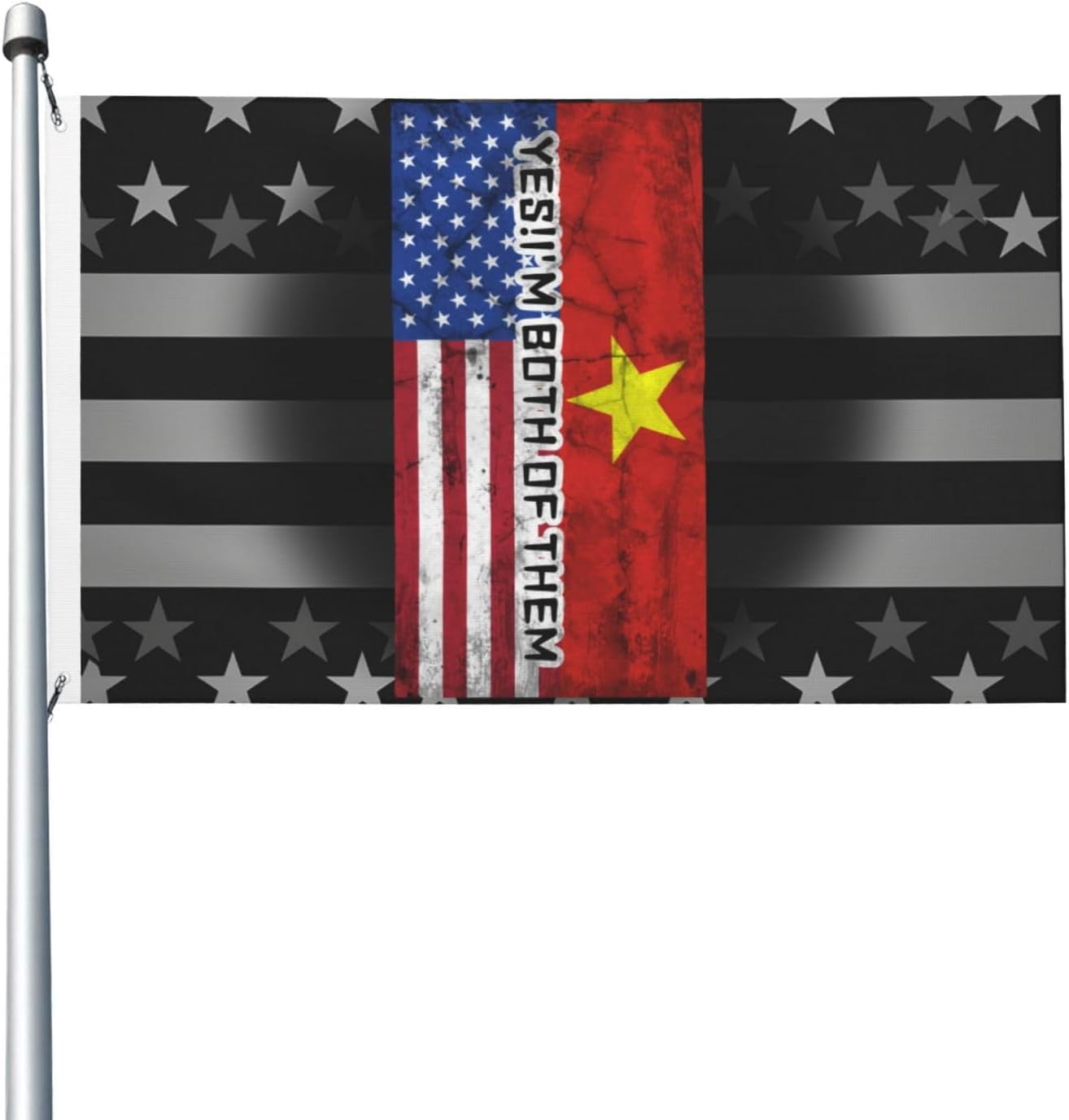 American Half Vietnam Flag Friendship 3x5 FT Flag - Vivid Printing ...