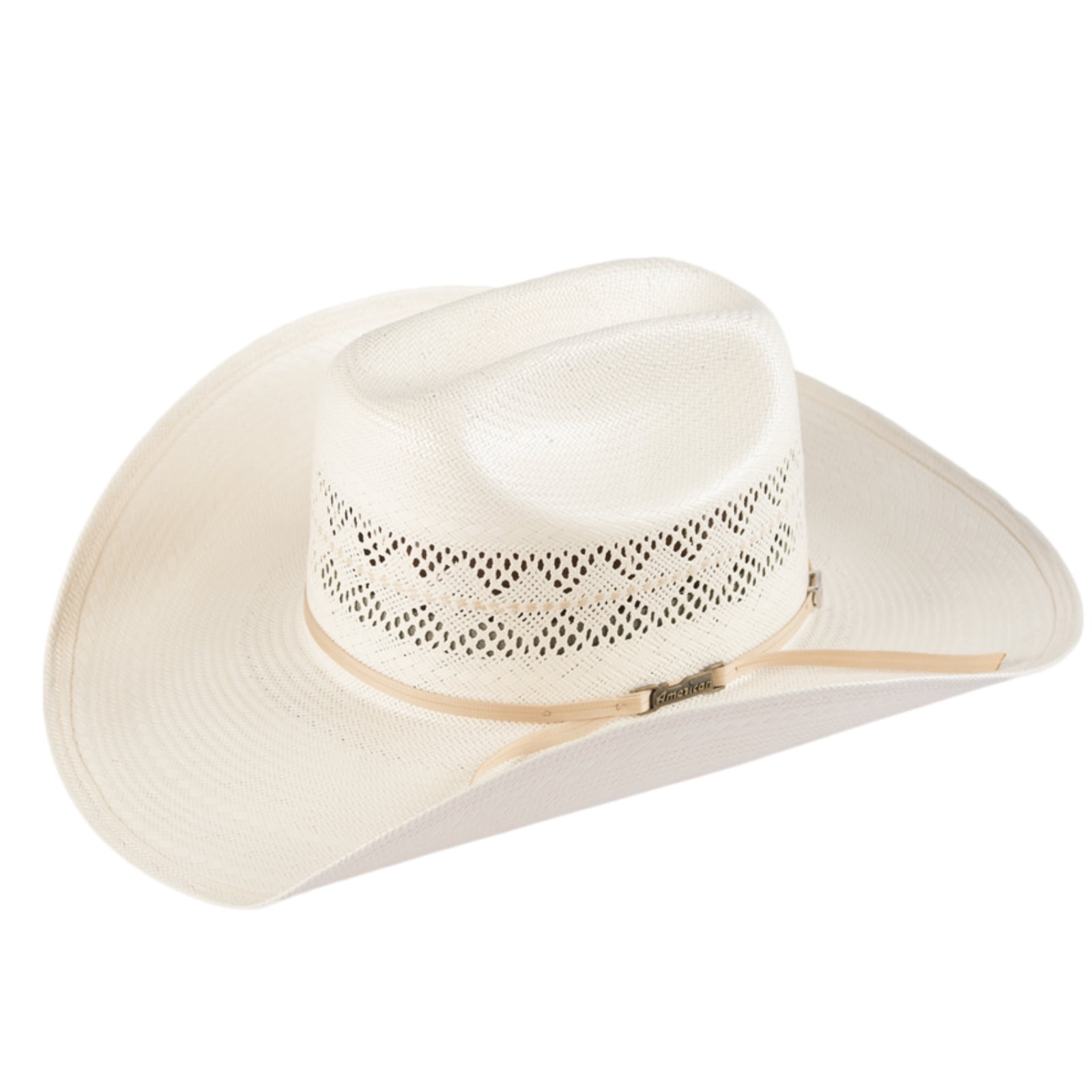 American Hat Co Biggs Vented Ivory Straw Cowboy Hat 6800-2CCHOC ...