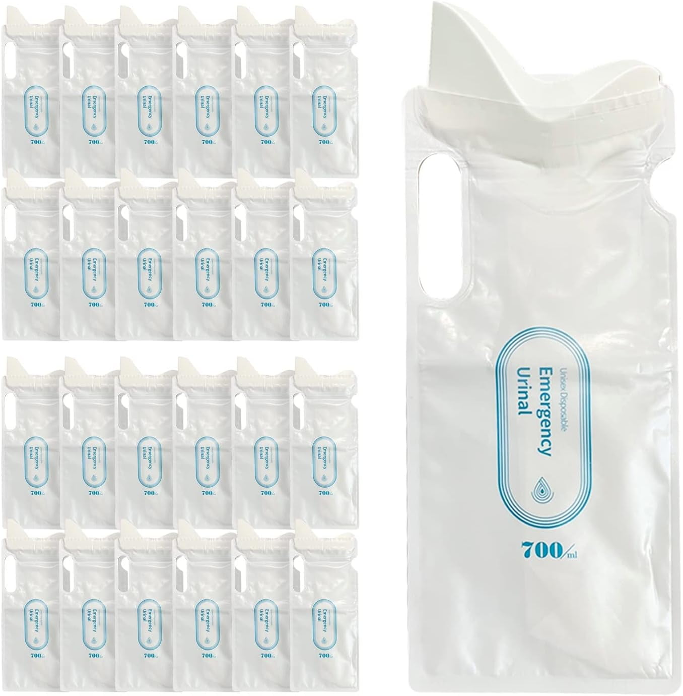 American Hawks Disposable Urinal Bags for Travel, 700ml, Unisex, 24 ...